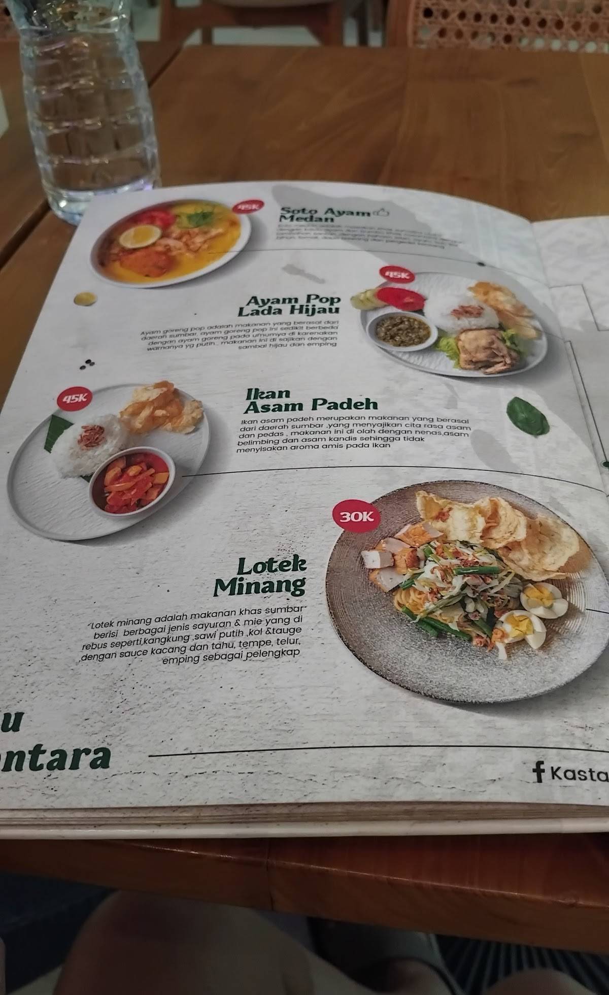 Menu at Kasta Coffee Tembesi, Batam