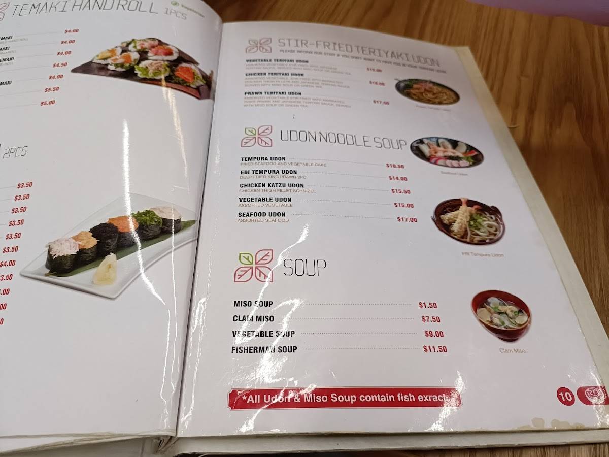 Menu at Season Sushi restaurant, Katoomba, 183 Katoomba St