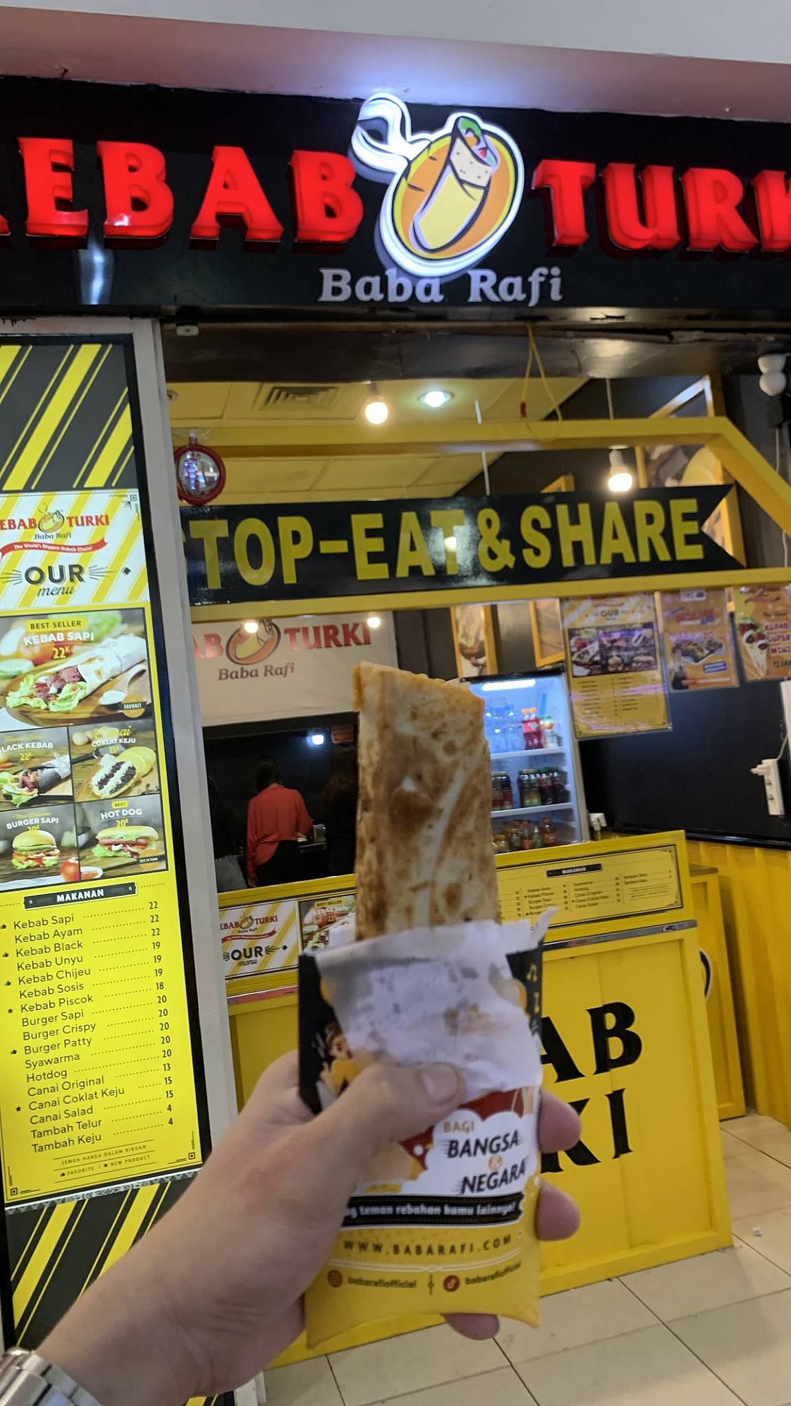 Carta de Kebab Turki Baba Rafi Royal Plaza, Surabaya