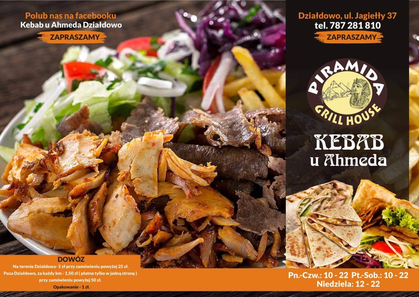 Menu at Kebab U Ahmeda restaurant, Dzialdowo