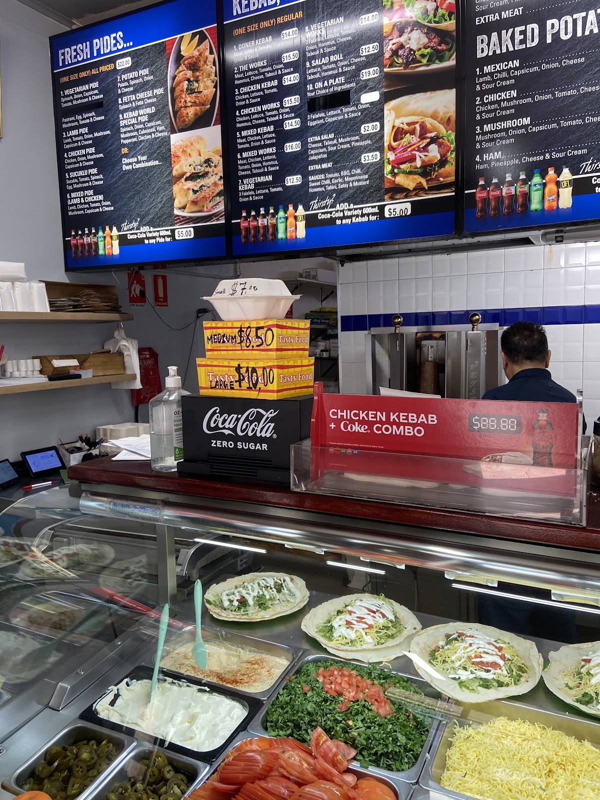 Menu at Kebab World fast food, Dee Why