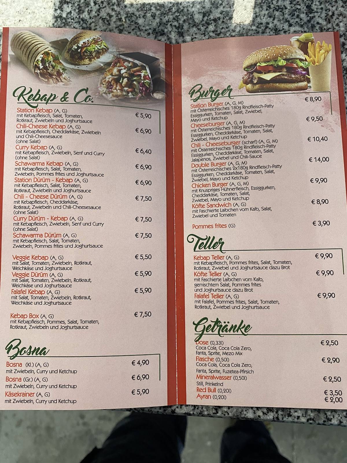 Speisekarte von KebapStation, Allhaming