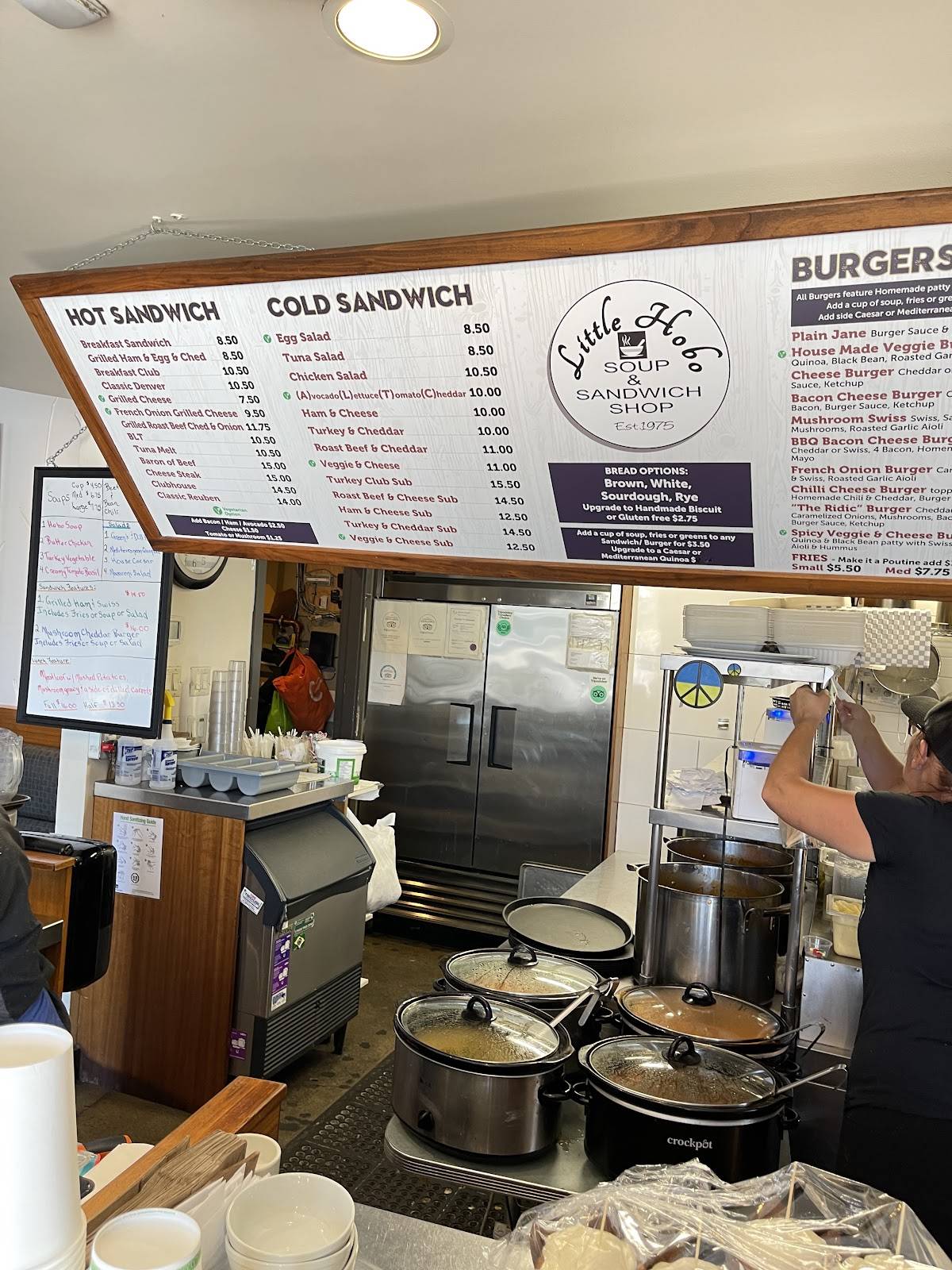 Menu at Little Hobo Soup & Sandwich Shop restaurant, Kelowna