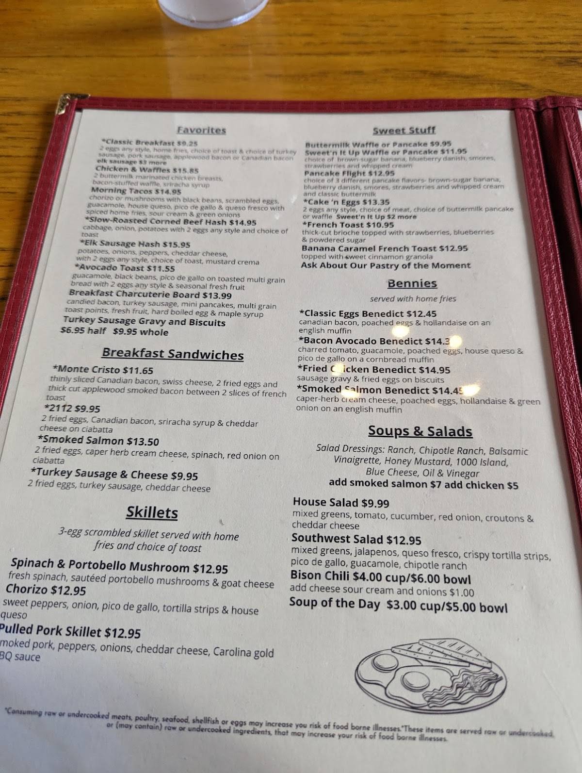 Menu at Over Easy At The Depot restaurant, Kent