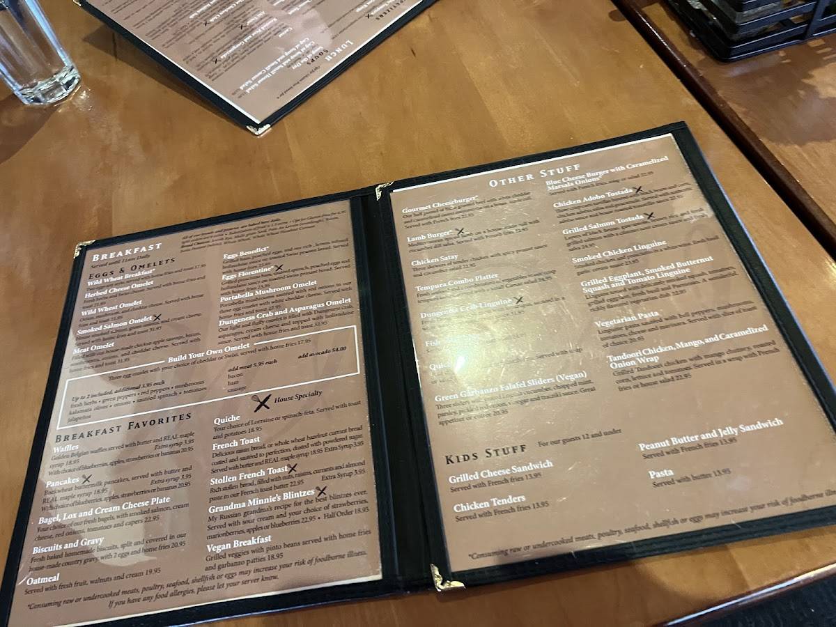 Menu at Wild Wheat Bakery Cafe & Restaurant, Kent