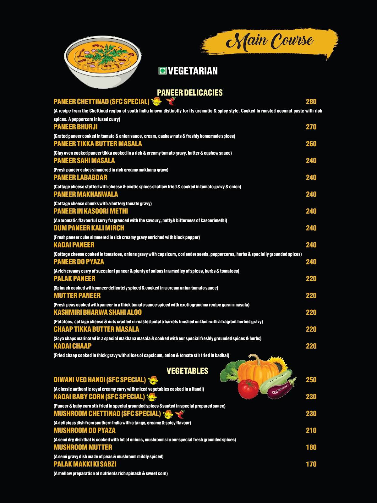 Menu at Singh's Food Court, Kharar