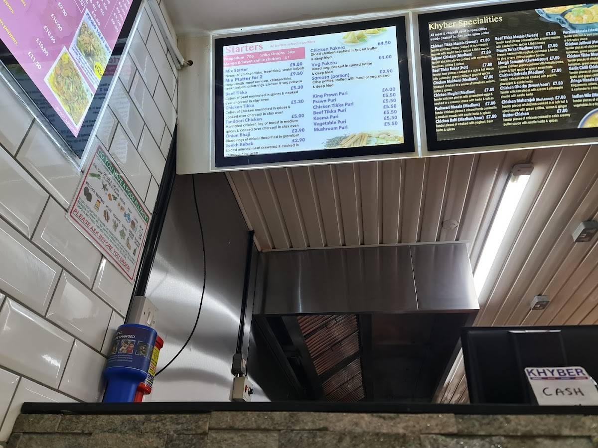 Menu at Khyber Cafe Blackburn, Blackburn