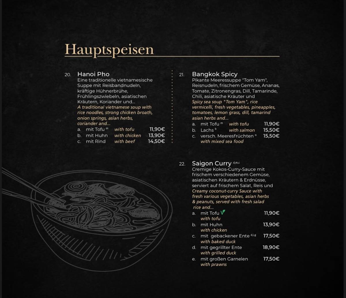 Speisekarte von Buddha Lounge restaurant, Kiel