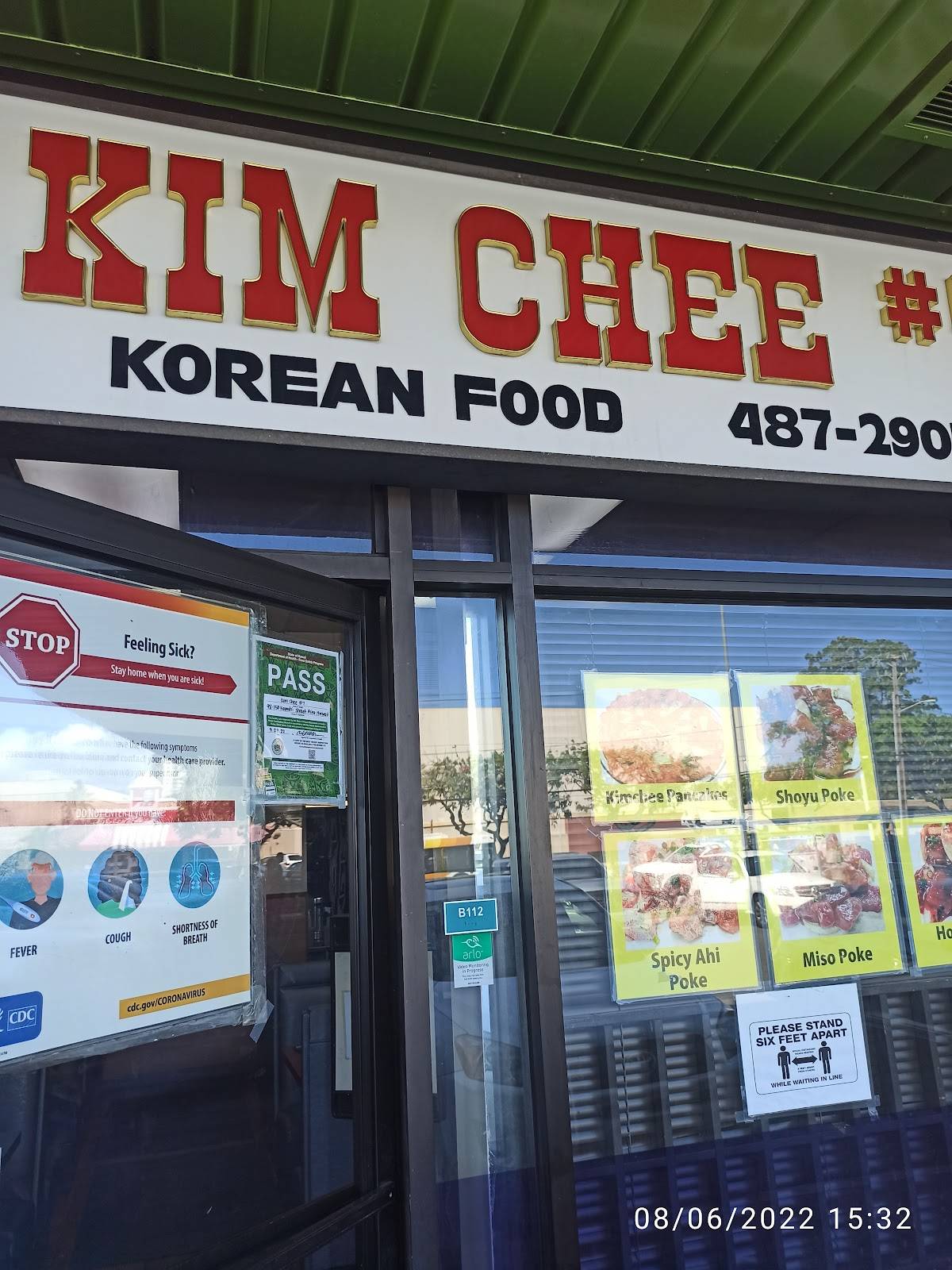 Menu at Kim Chee Restaurant 7, Aiea