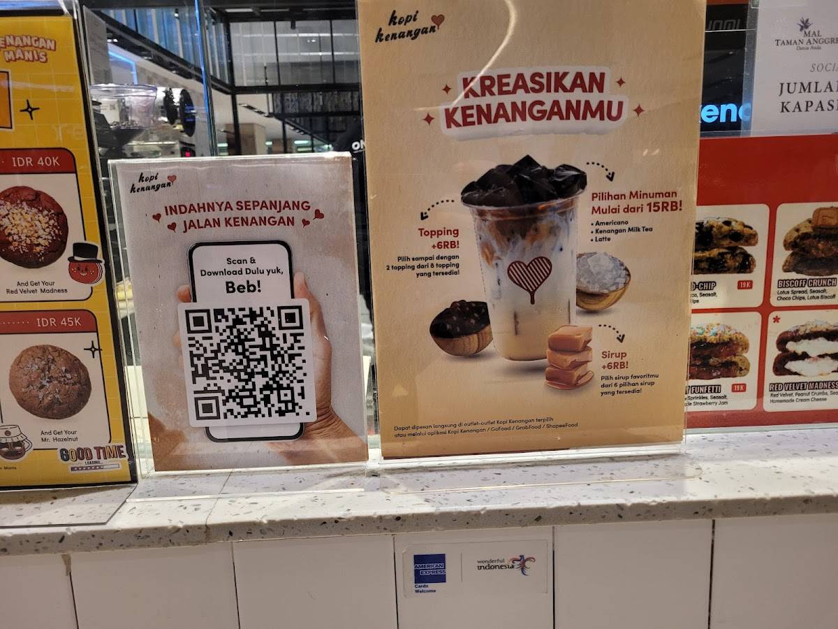 Menu at Kopi Kenangan - Mall Taman Anggrek, West Jakarta