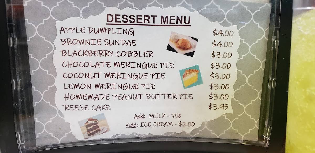 Menu at Korner Shop Cafe, Franklin