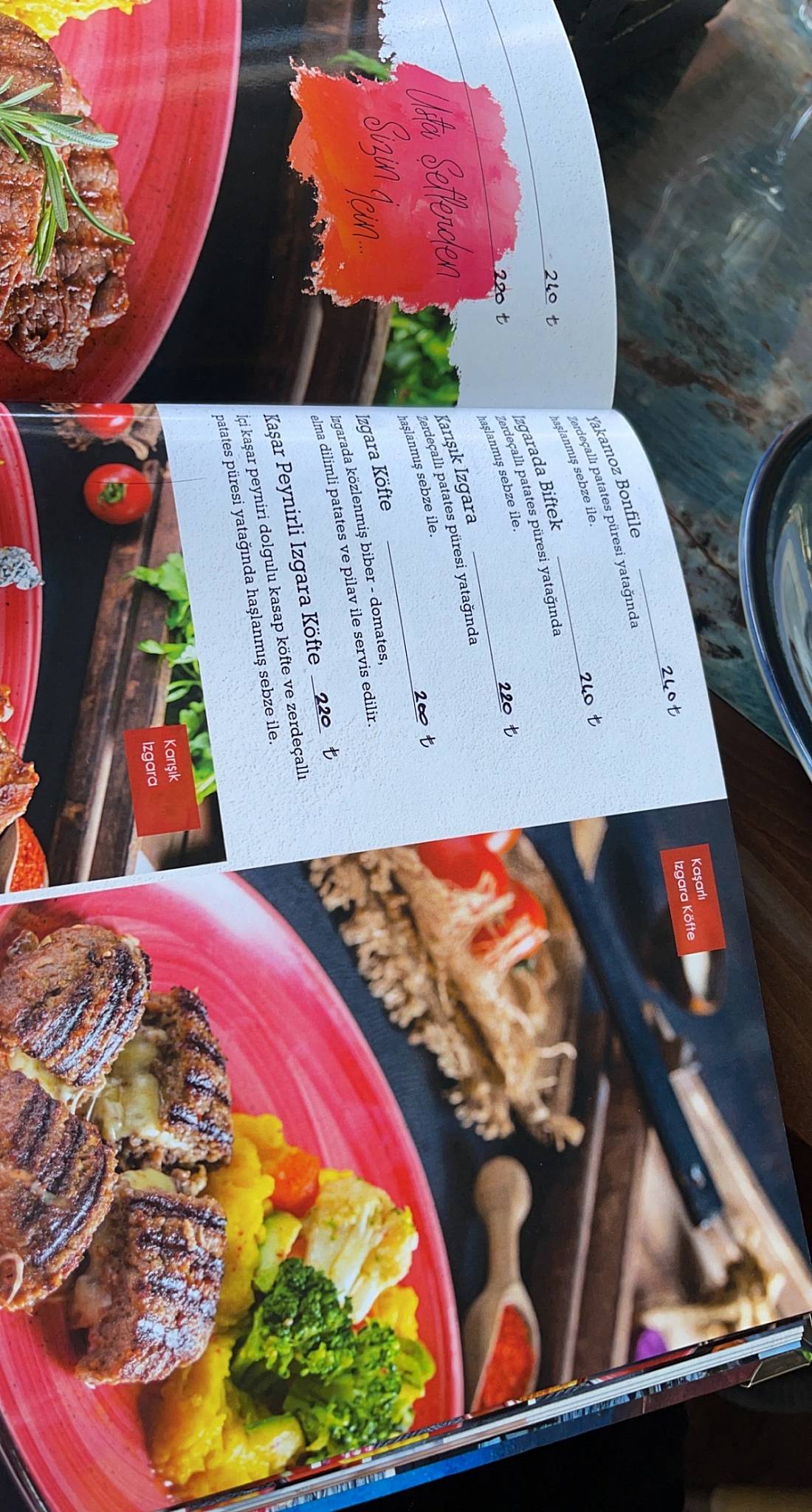 Menu at Kuleli Yakamoz Restaurant, Istanbul, Kuleli Cd. No:69