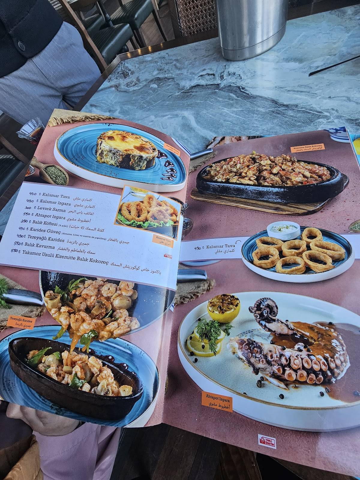 Menu at Kuleli Yakamoz Restaurant, Istanbul, Kuleli Cd. No:69