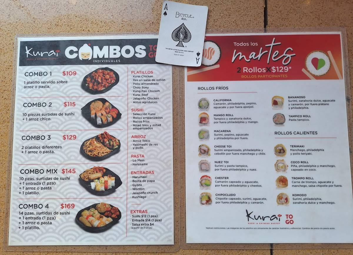 Carta del restaurante Kurai Express Hidalgo Tampico, Tampico, Topacio 102