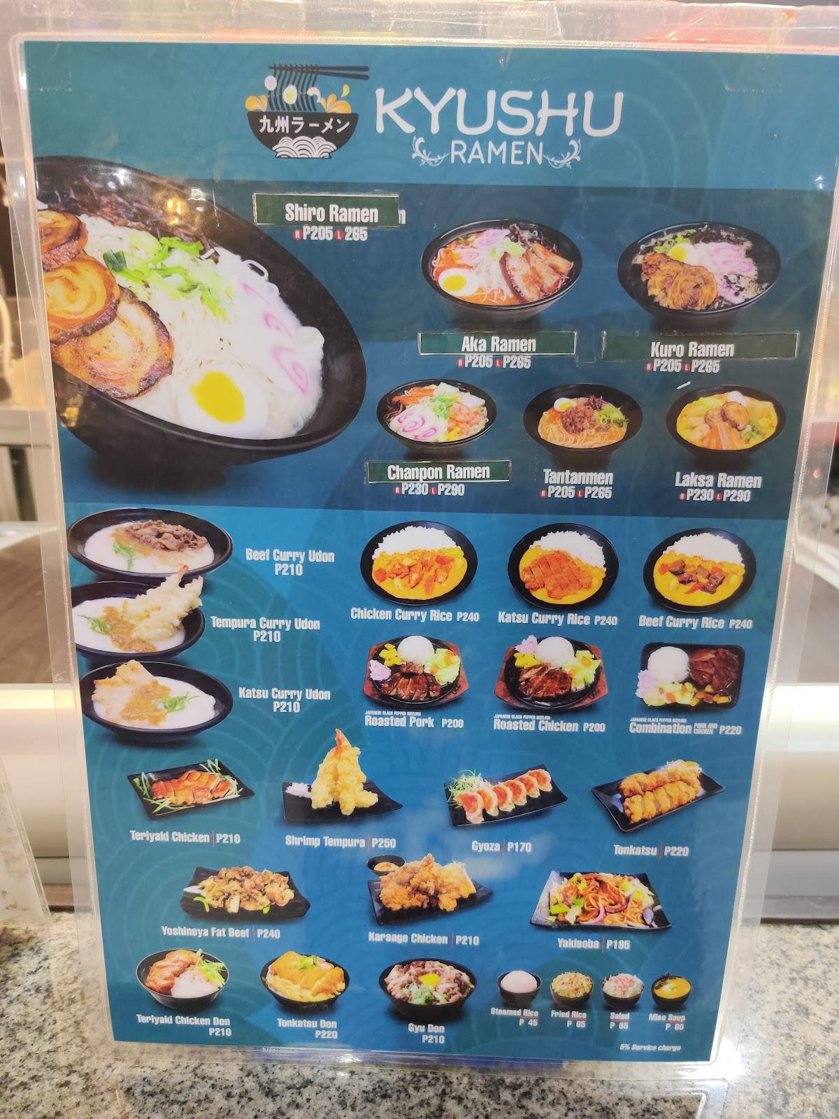 Carta del restaurante Kyushu Ramen - Ayala Cloverleaf, Ciudad Quezon ...