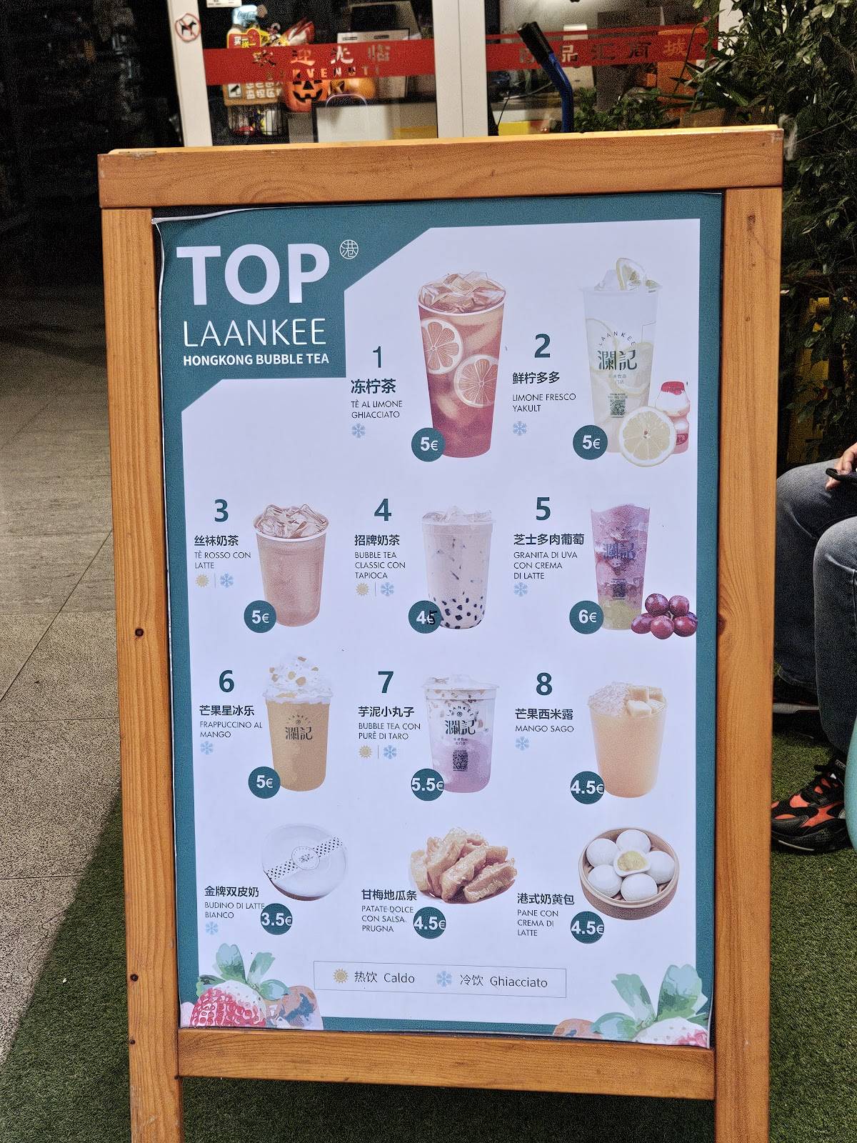 Menu at LAANKEE Hongkong Milk Tea desserts, Milan