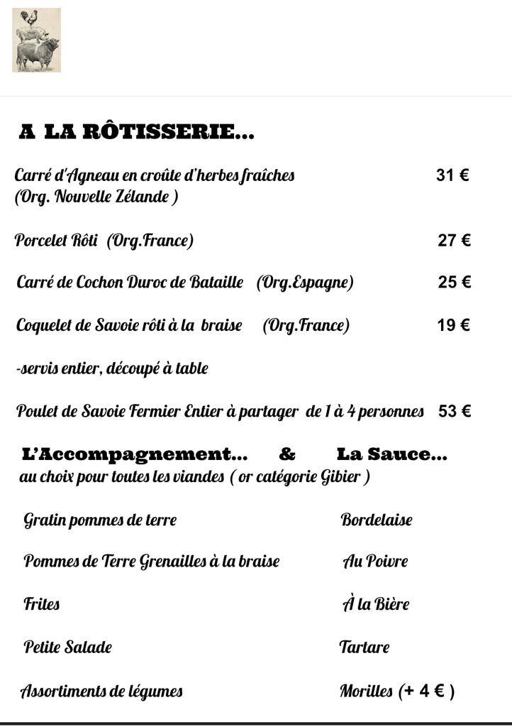 Menu au L'Accord Parfait restaurant, Divonne-les-Bains