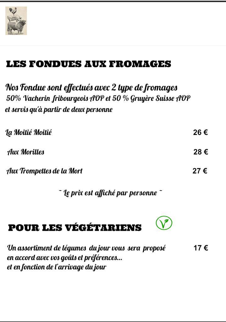 Menu au L'Accord Parfait restaurant, Divonne-les-Bains