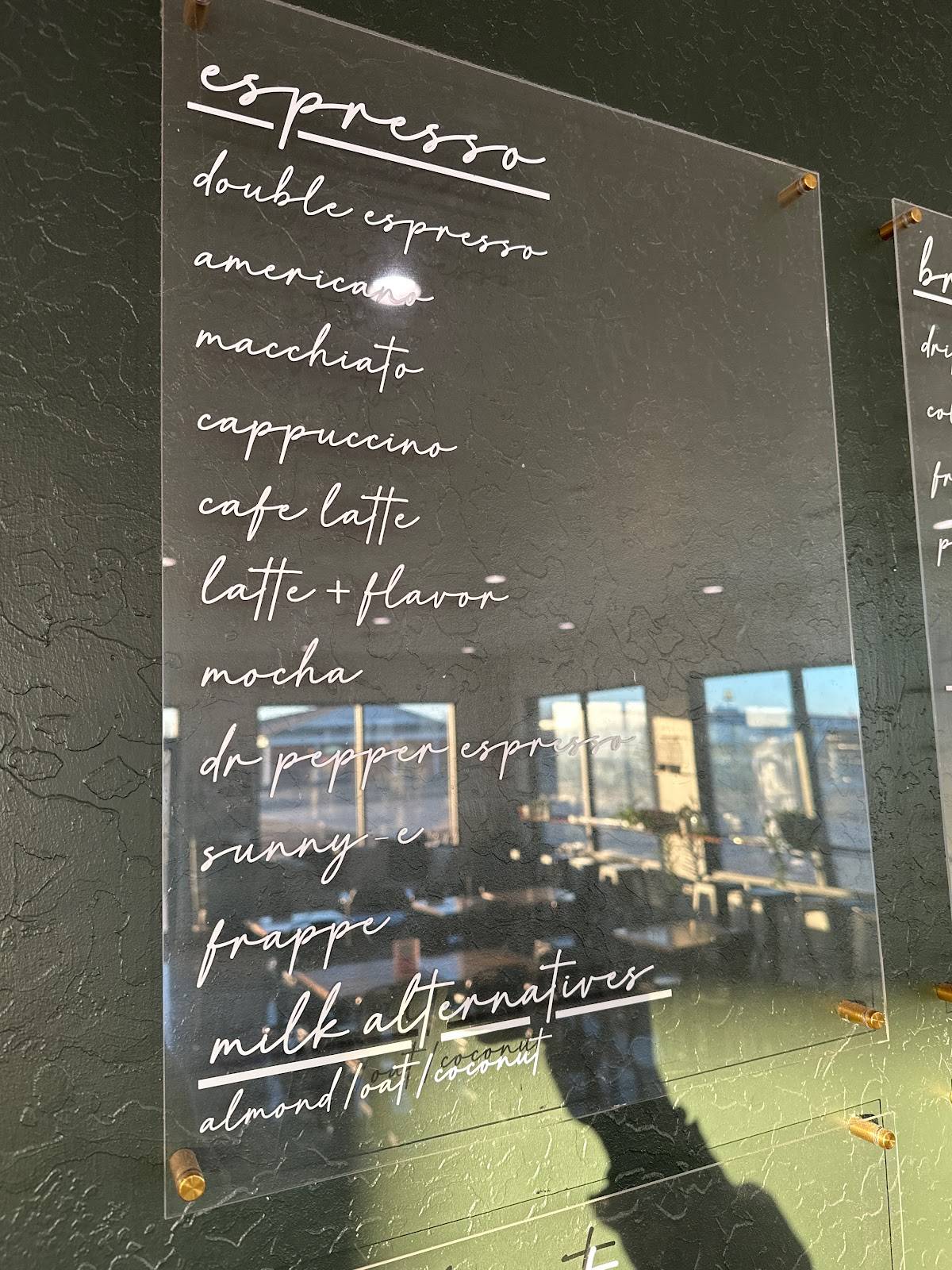 Menu at LEV Coffee Shop restaurant, Elgin