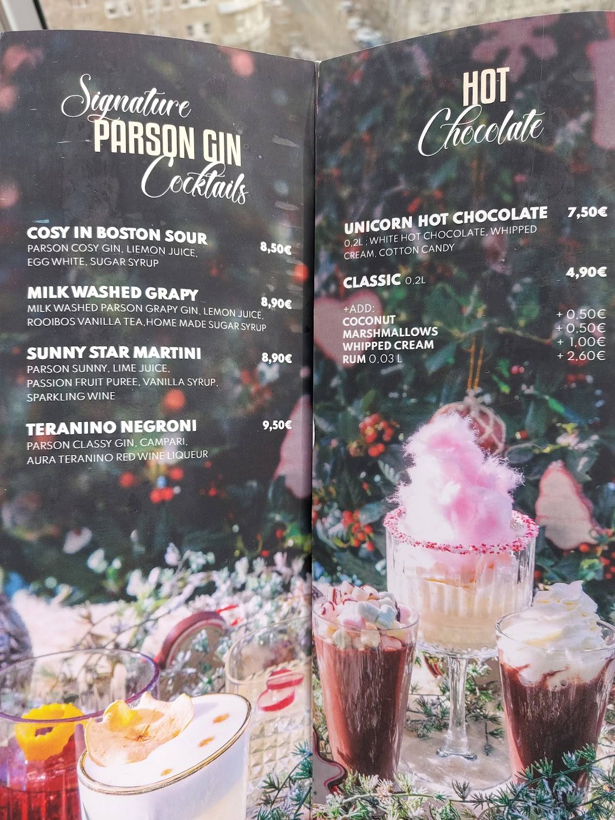 Menu at LUFT food & cocktails restaurant, Maribor