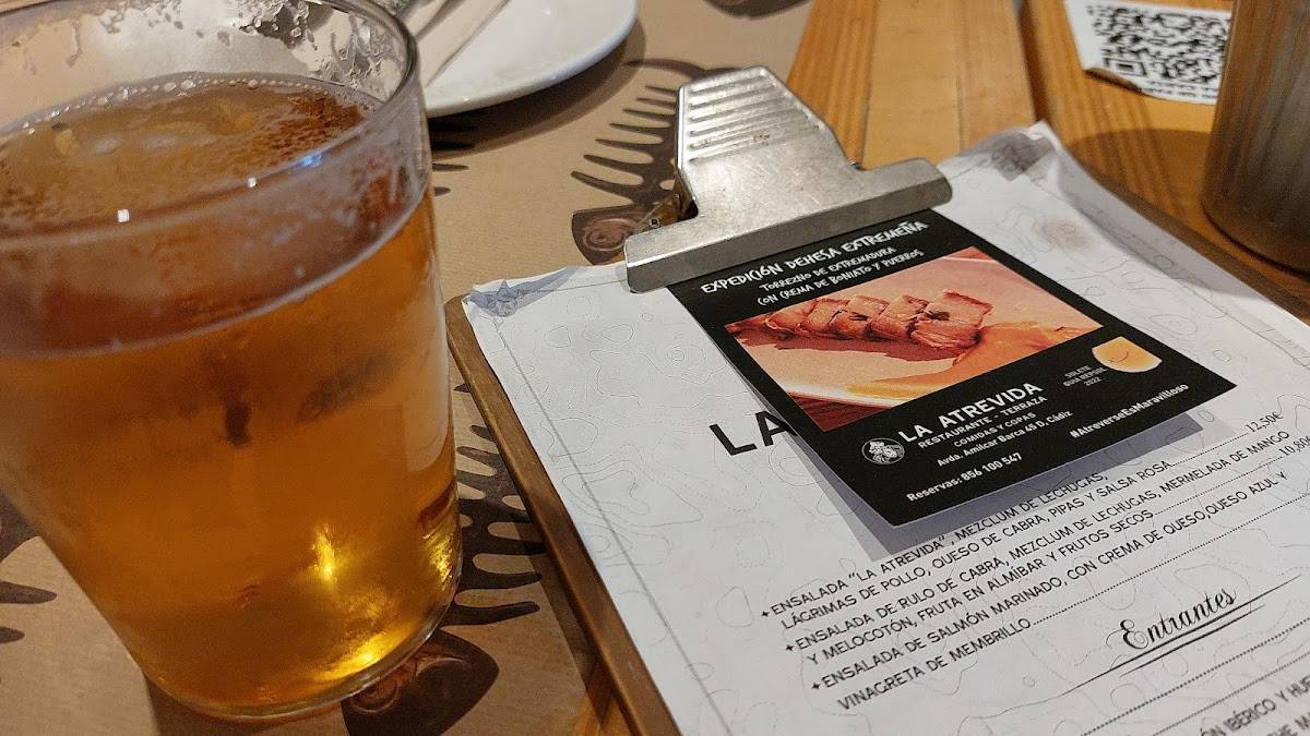Carta del restaurante La Atrevida, Cádiz