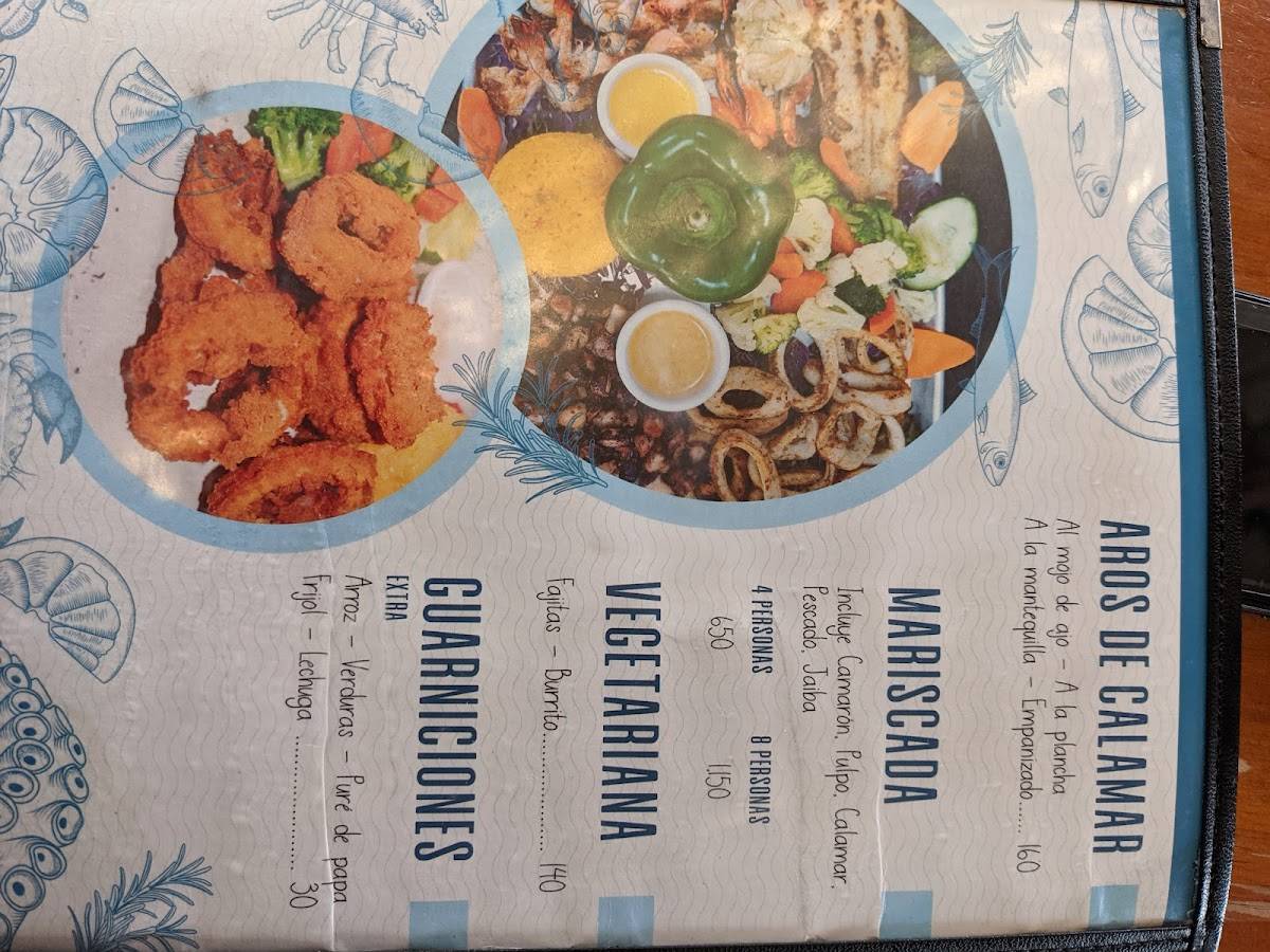 Menu at La Barracuda, Tulum