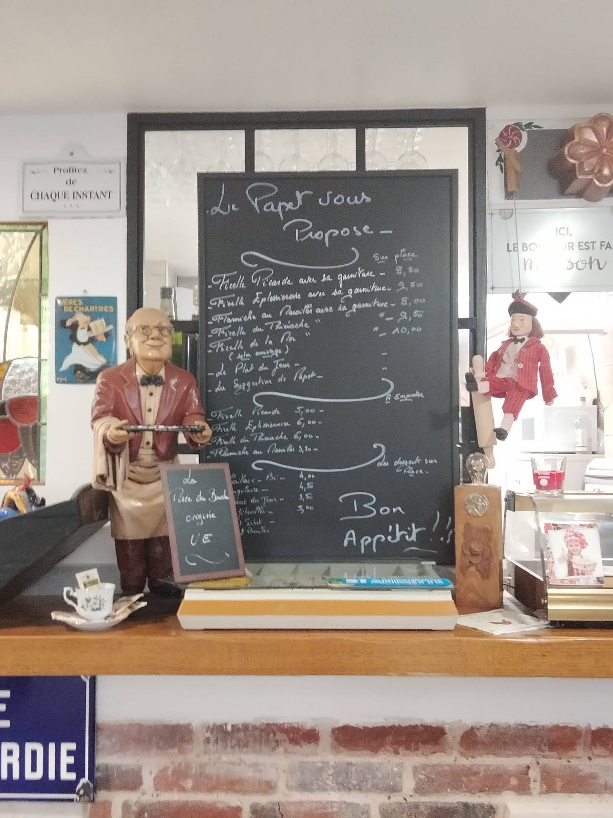 Menu au La Cuisine de Papet restaurant, Éplessier
