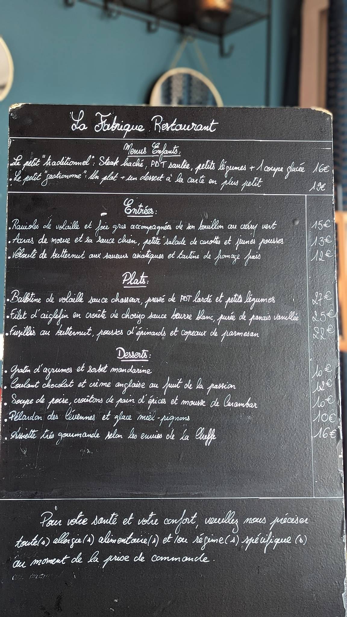 Menu au La Fabrique Restaurant, Le Grau-du-Roi