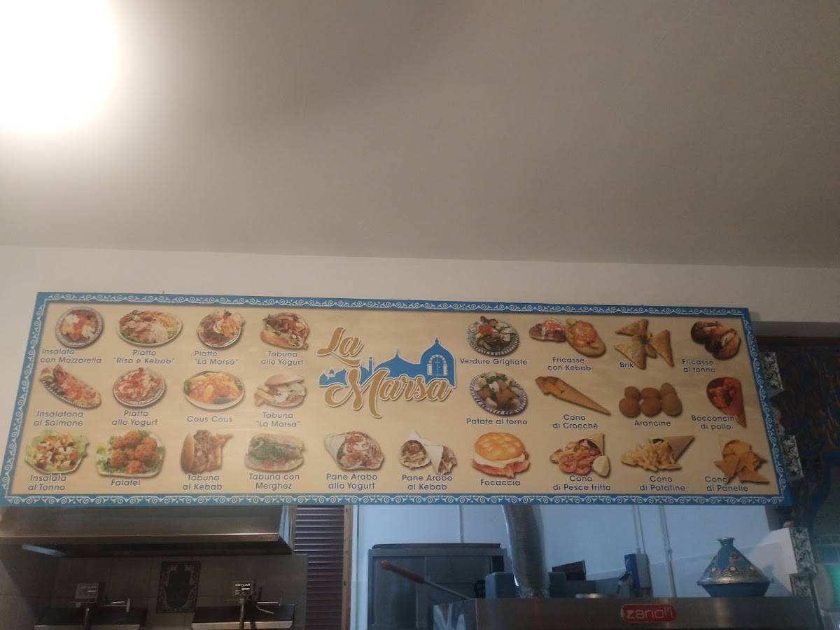 Menu da La Marsa ristorante, Marsala