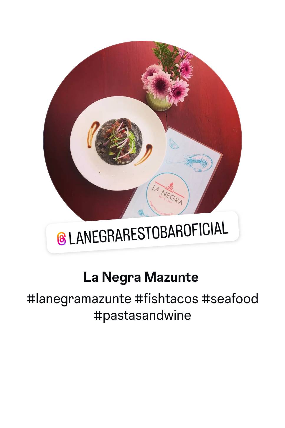 Carta de La Negra Resto-Bar, Mazunte