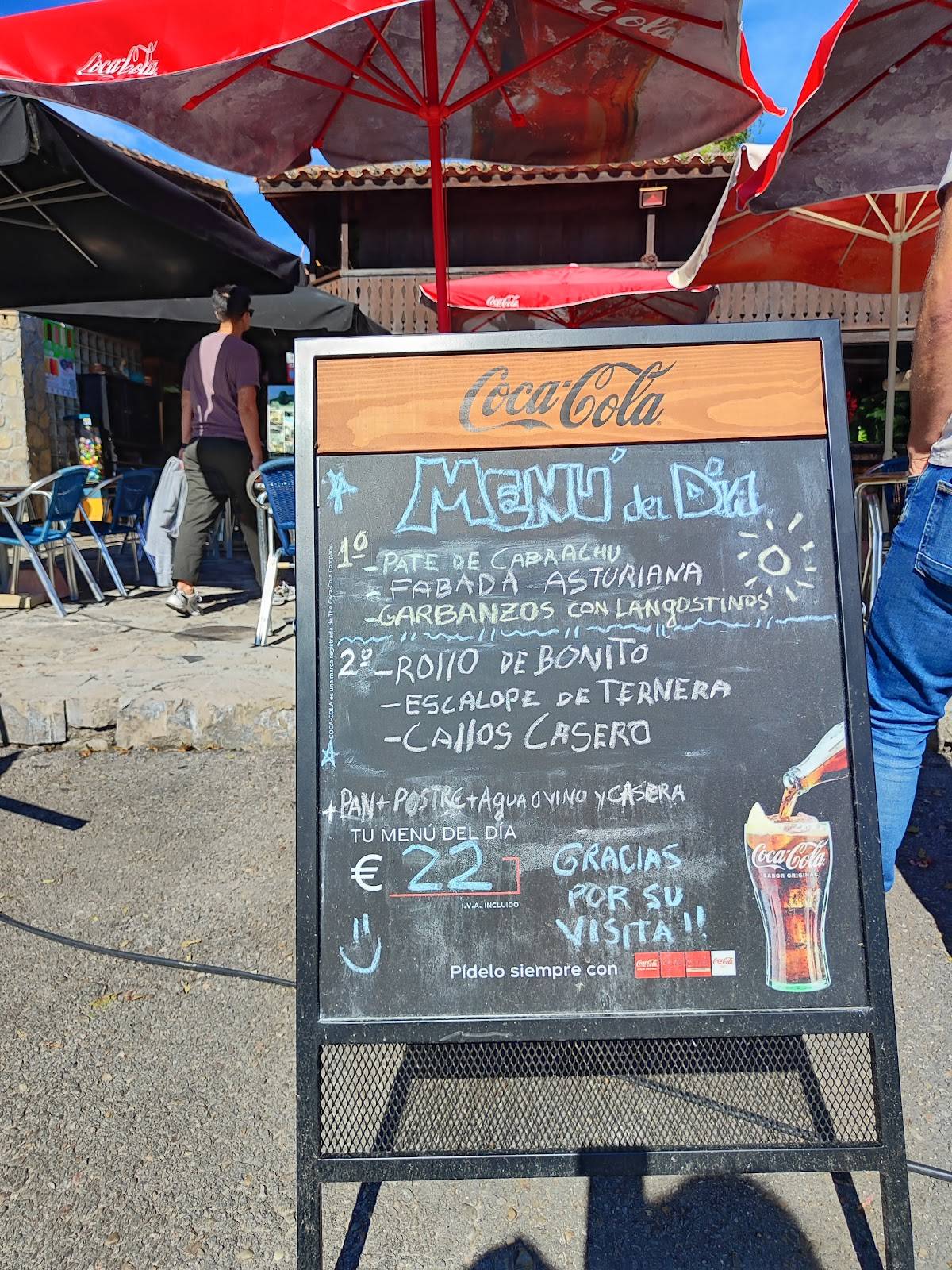Carta del restaurante La Panera del Foyu, Colunga