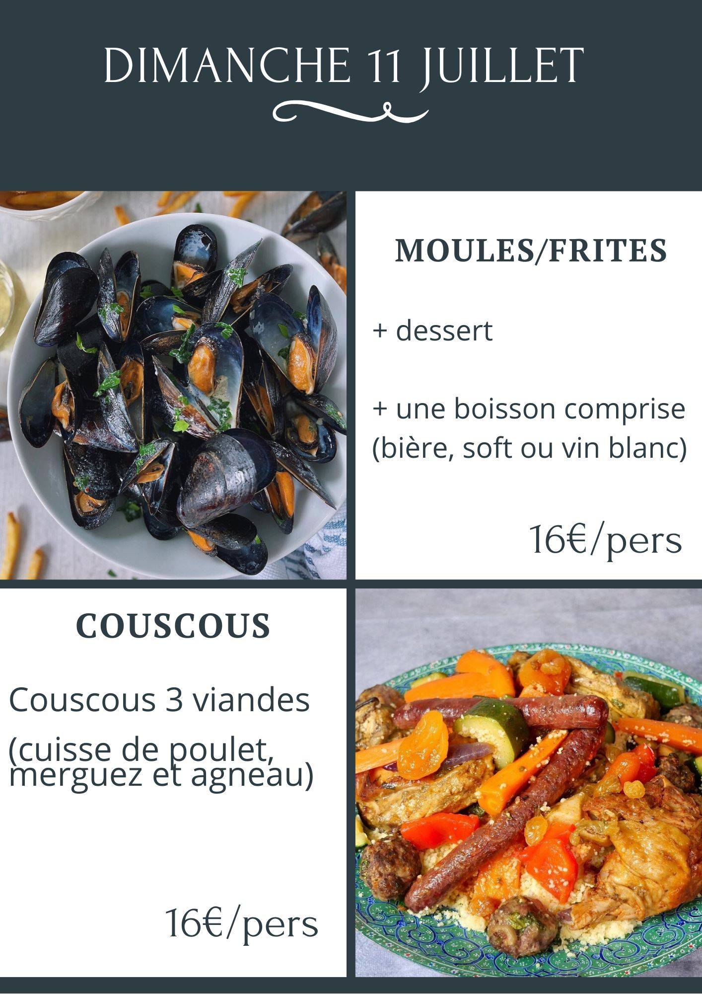 Menu au La Pause Déj' restaurant, Wingles
