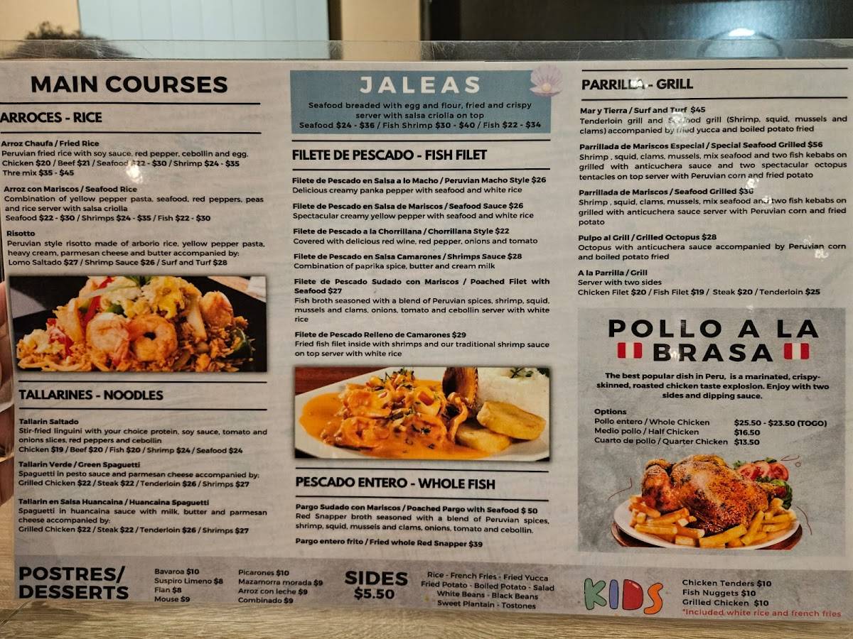 Menu at La Perla Peruvian Restaurant, Country Walk, SW 152nd St