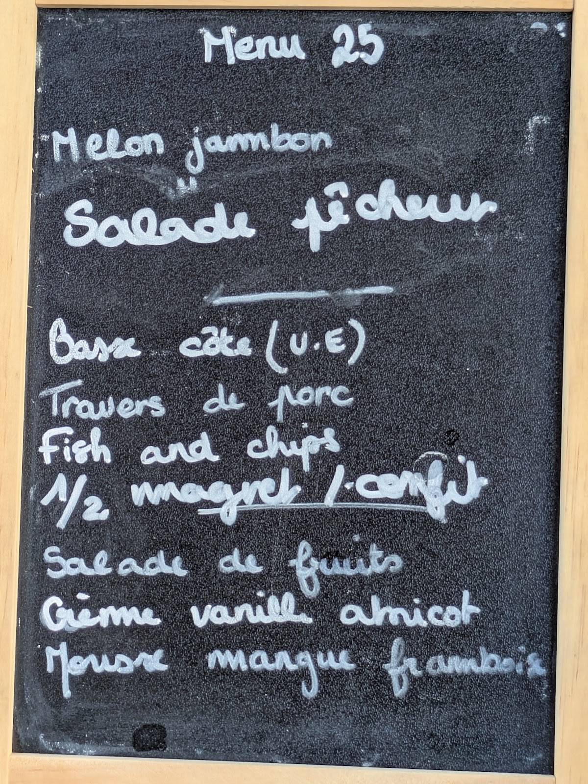 Menu au La Plancha restaurant, Castet-Arrouy