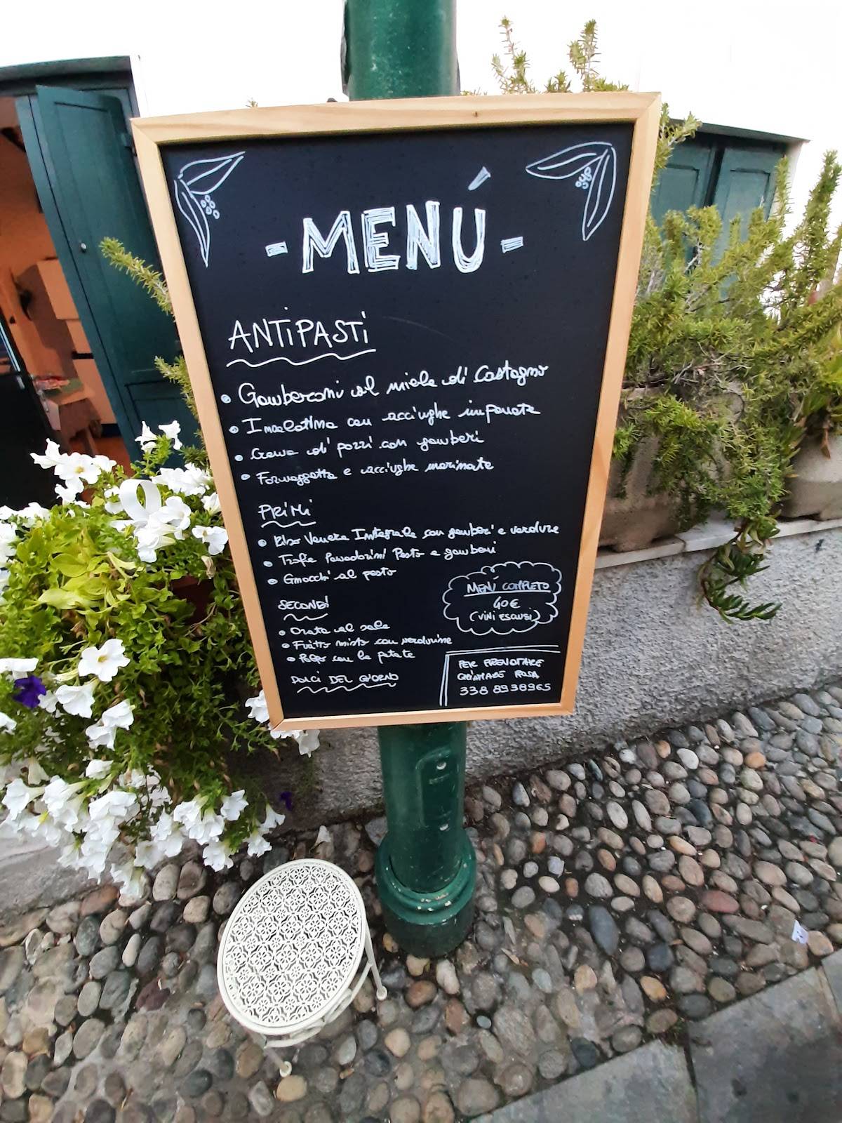 Speisekarte von La Rosa dei Venti restaurant, Albisola Superiore