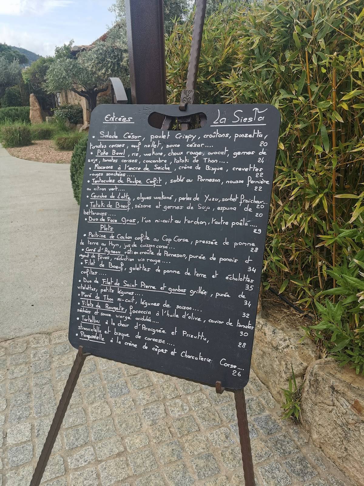 Carta del restaurante La Siesta, Conca, T10 T10