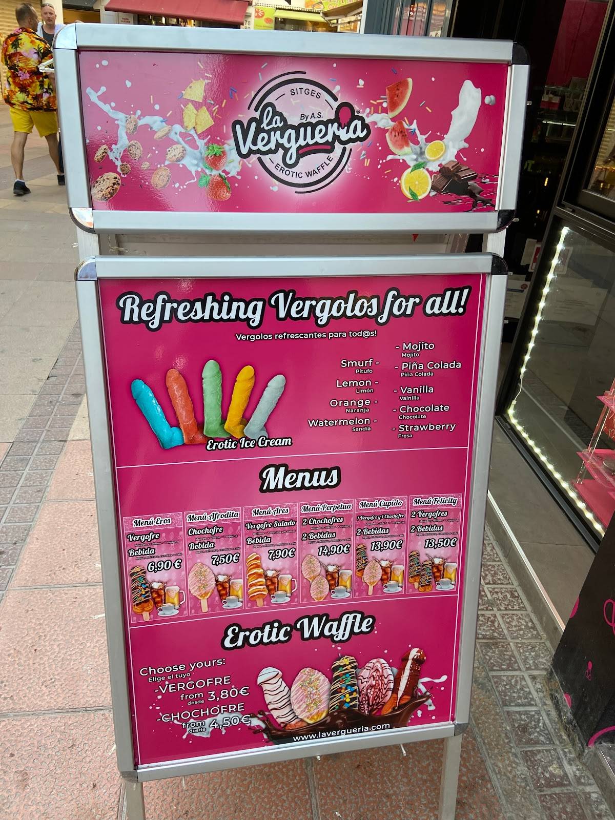 Carta de La Vergueria / Erotic Waffle - SITGES, Sitges