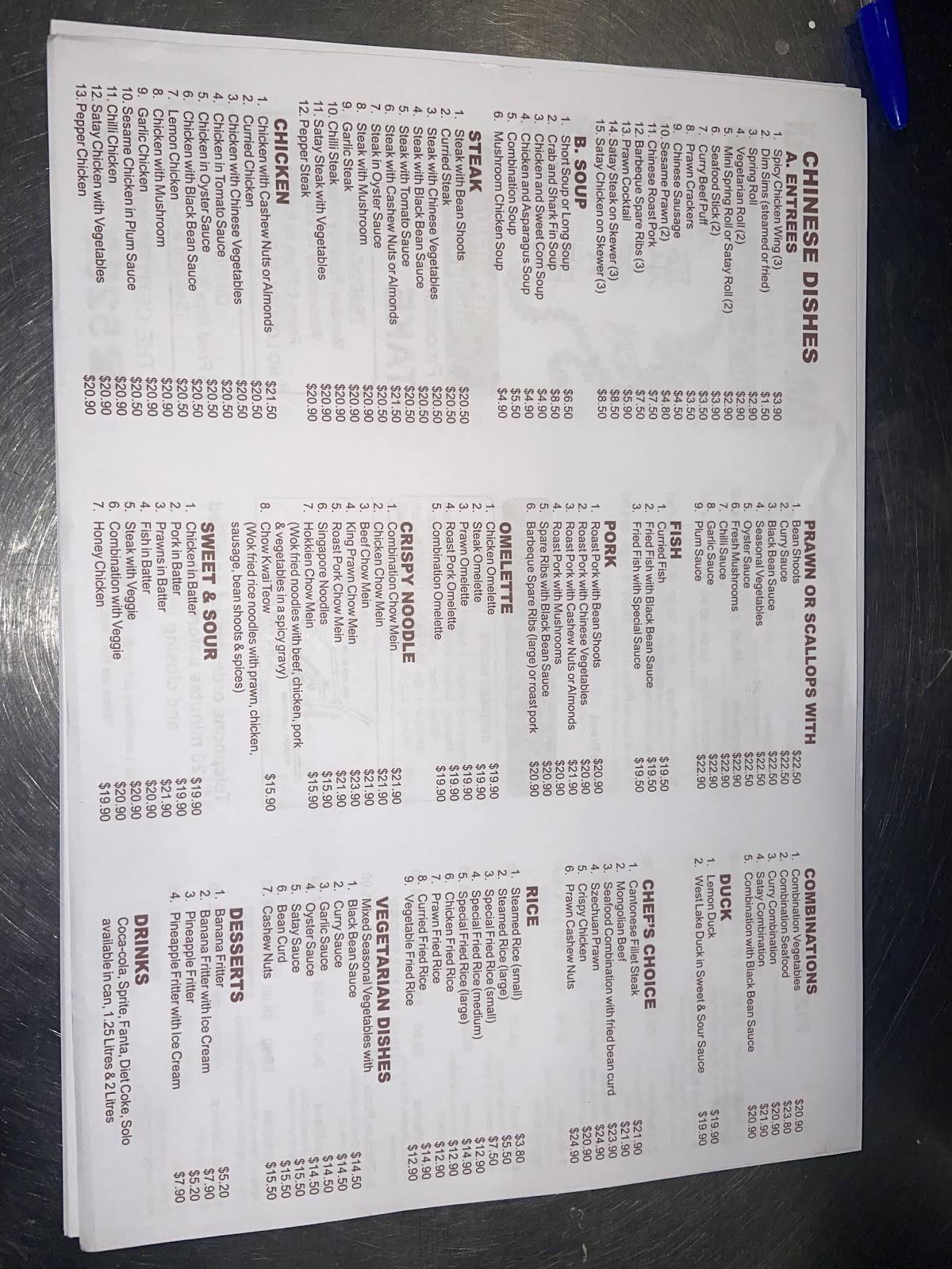 Menu at Lara Chinese Kitchen & Delicious Pizza fast food, Lara
