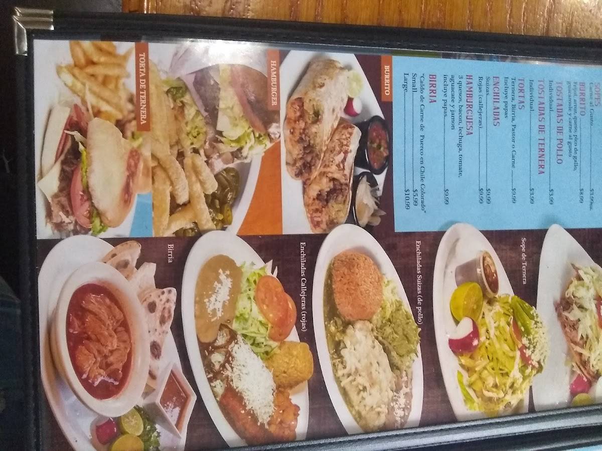 Menu at Tacos Express restaurant, Laredo, Corpus Christi St