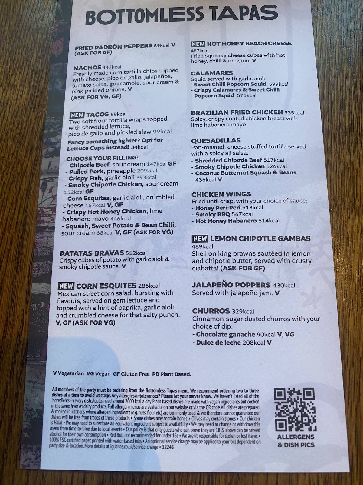 Menu at Las Iguanas - Glasgow restaurant, Glasgow