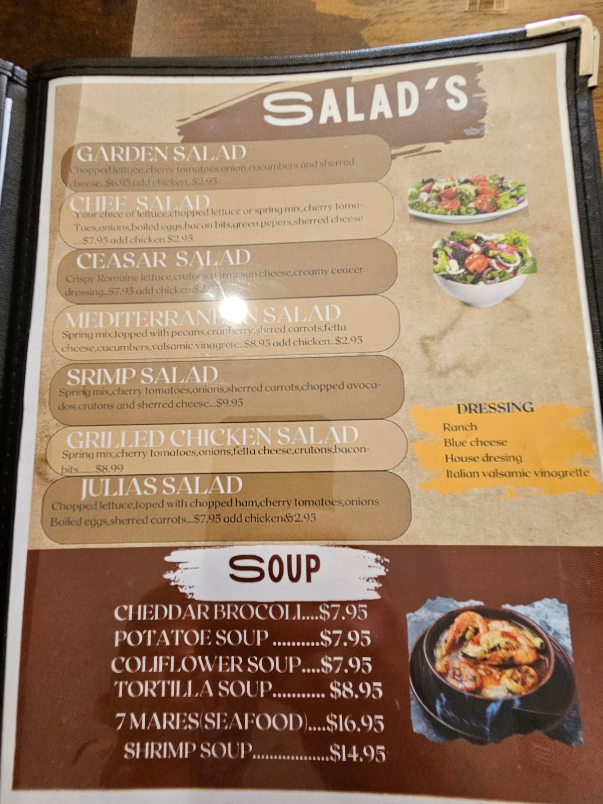 Menu at ’ & restaurant, Laurel