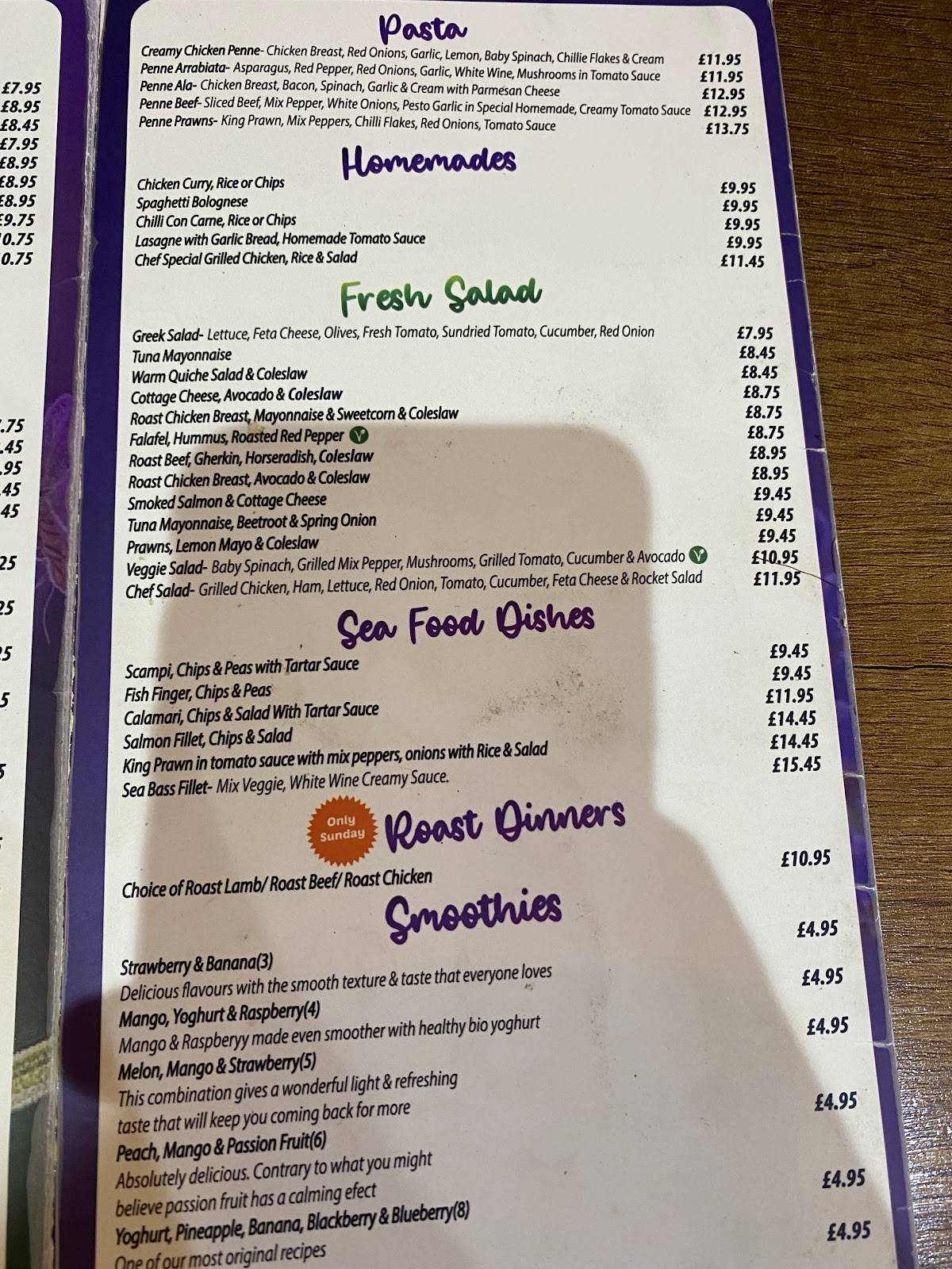 Menu at Lavender Kitchen restaurant, Banstead
