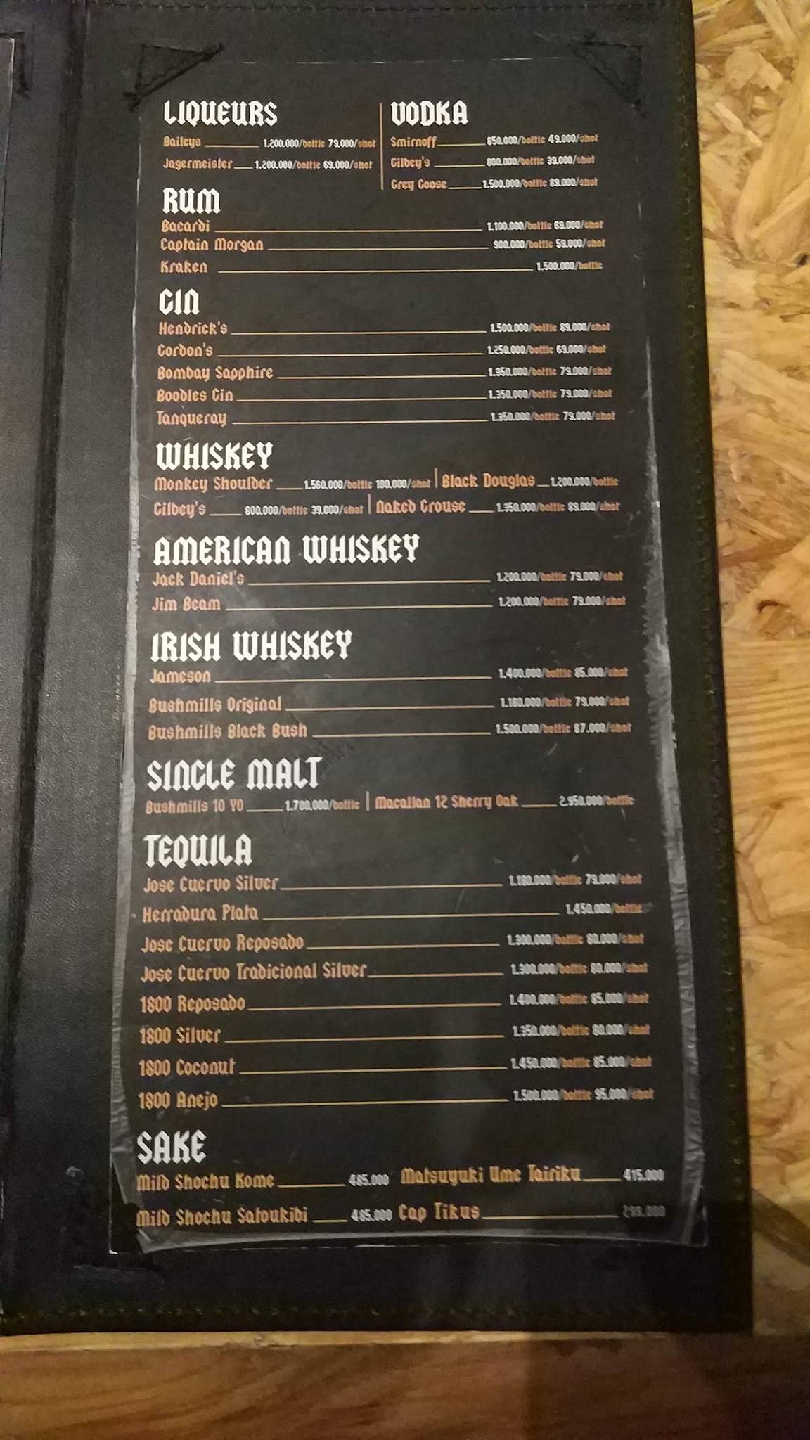 Menu at Lawless Burgerbar Menteng, Central Jakarta, Jl. H. Agus Salim No.60