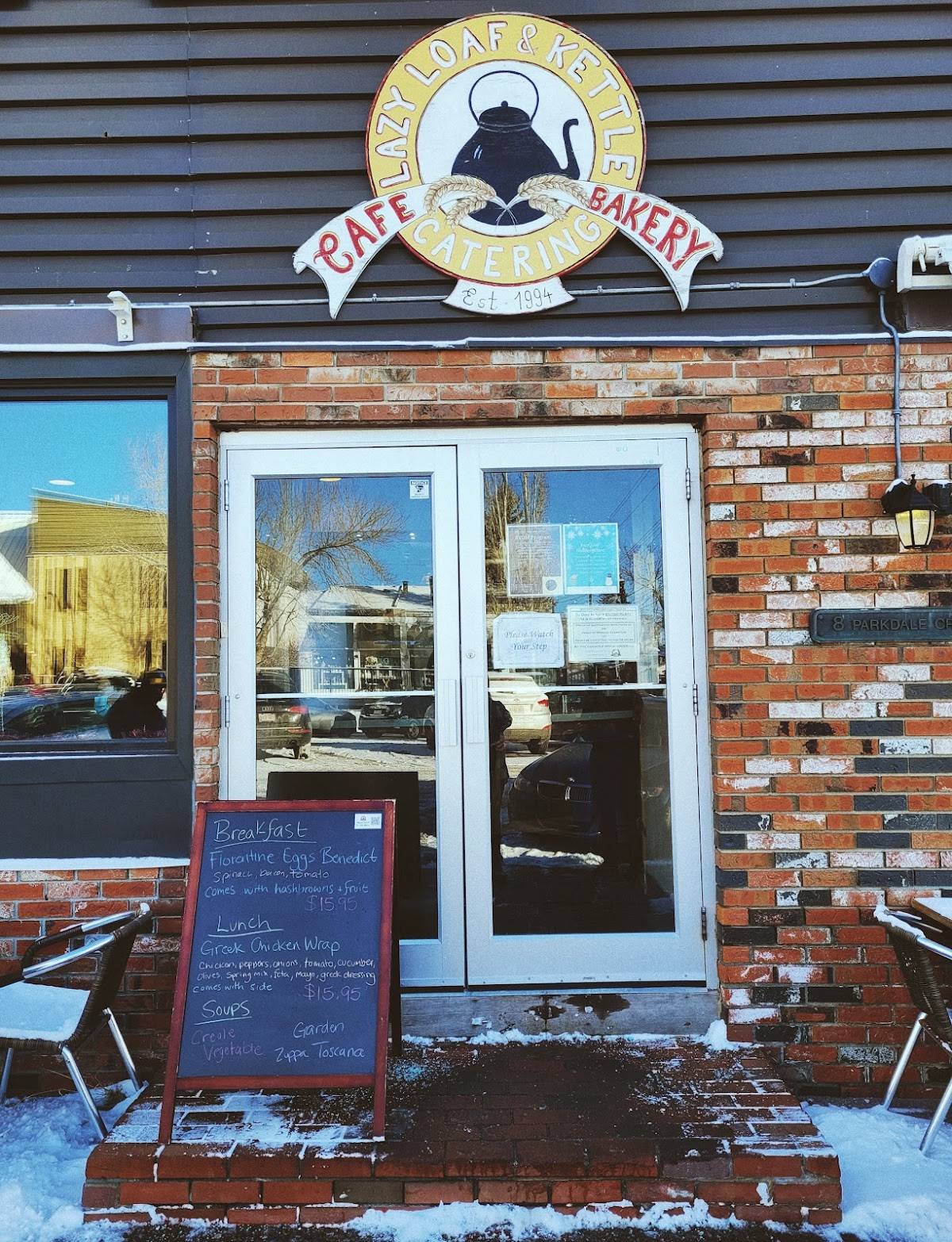 Menu at Lazy Loaf & Kettle restaurant, Calgary