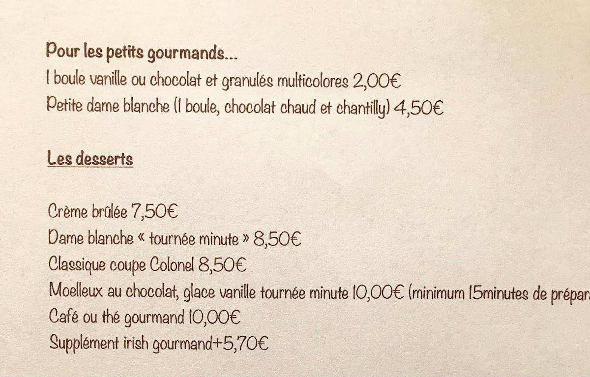 Menu au Le Binôme Gourmand restaurant, Clavier, Carr de Villers 2A