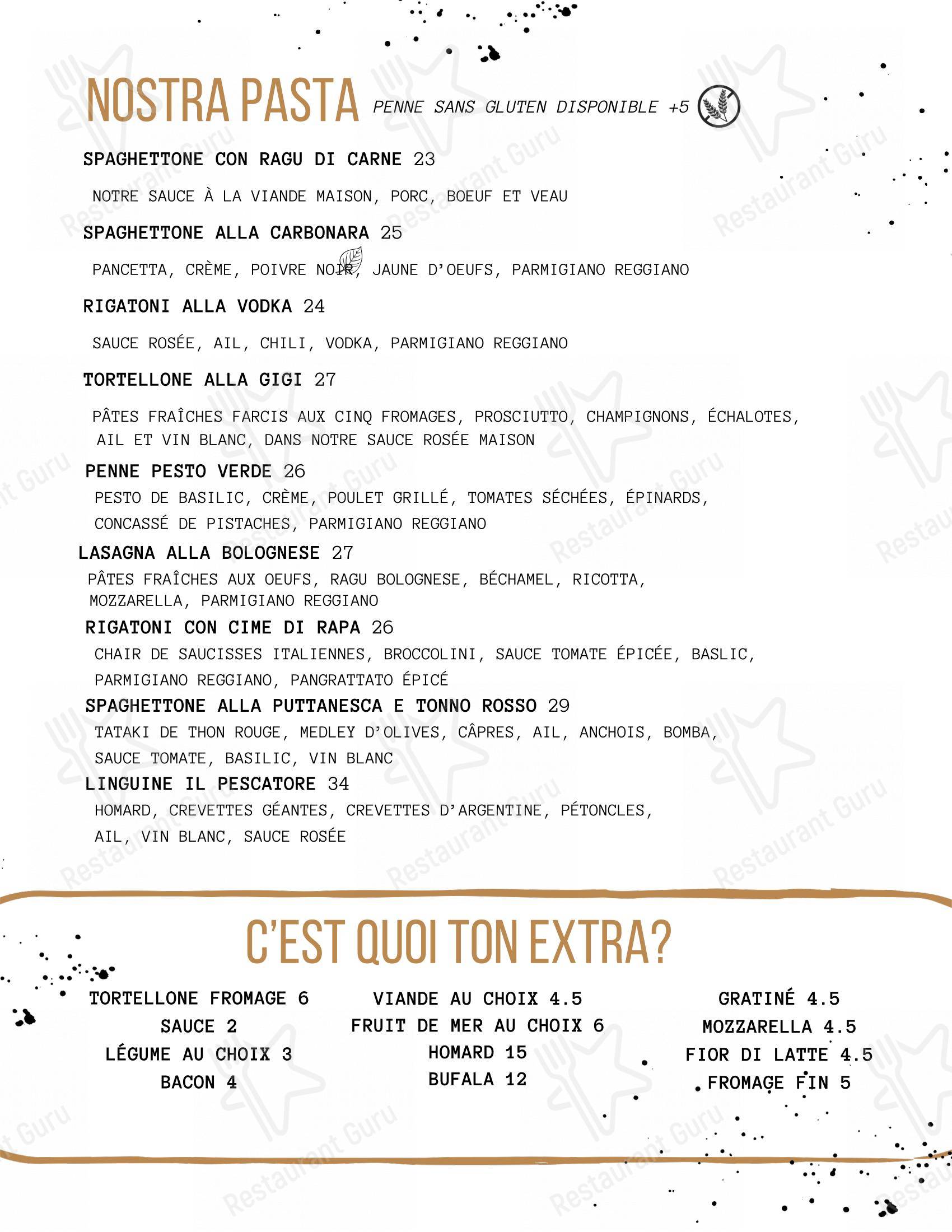 Menu au Restaurant Le Four De Saint-Eustache, Saint-Eustache