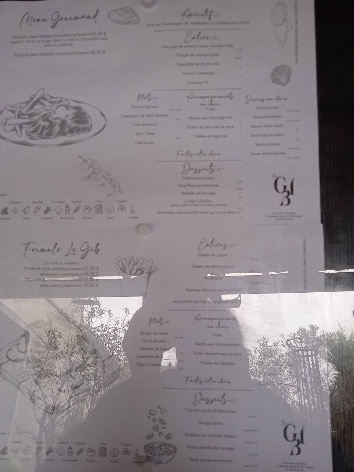 Menu au Le Gibraltar restaurant, Draveil, 61 Av. Libert