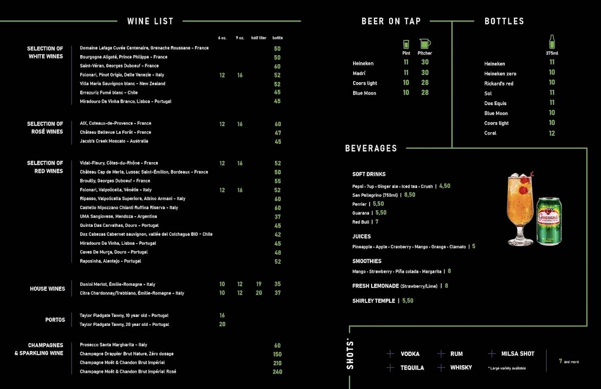 Menu au Restaurant Le Milsa, Laval, Blvd. Saint-Martin O
