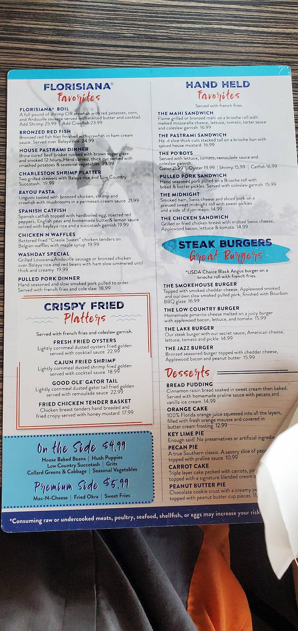 Menu at Ski Beach Bar and Grill, Leesburg