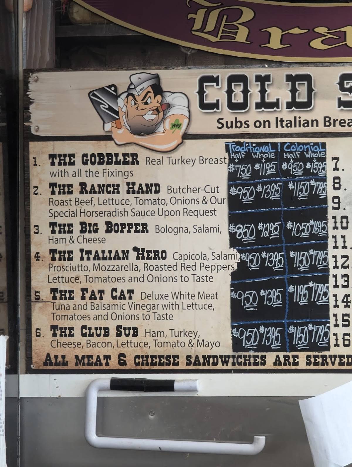 Menu at Lenny's Silverton Market restaurant, Toms River